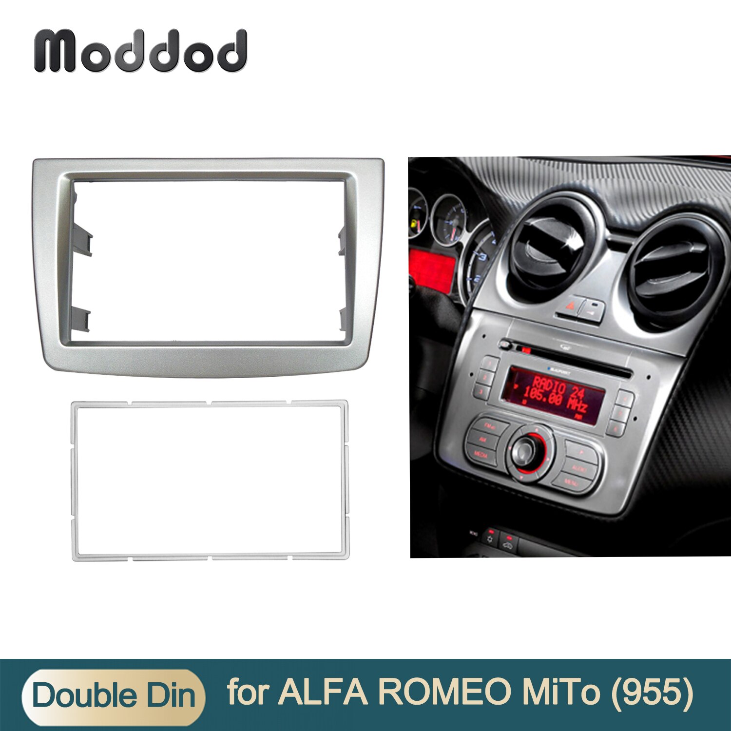 Dubbel Din Fascia Voor Alfa Romeo Mito Radio Inbou... – Grandado