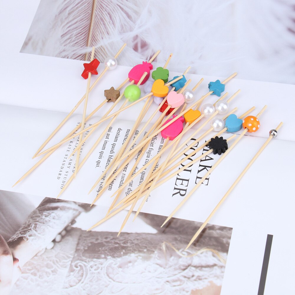 100Stck Bunte Bambus Schild Obst Zeichen Zahnstoch... – Grandado