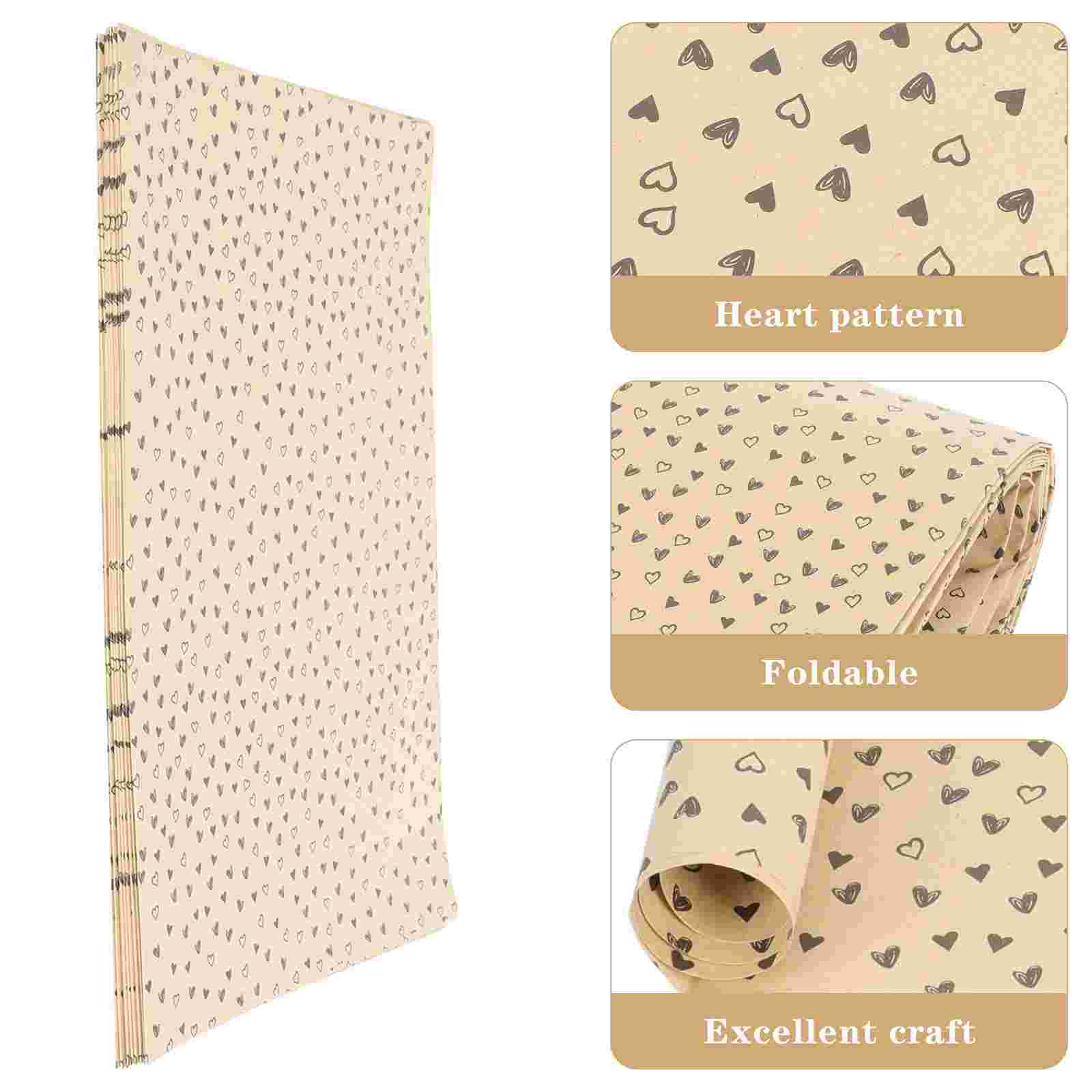 10 Sheets Valentine Wrapping Paper Party Paper Val... – Grandado