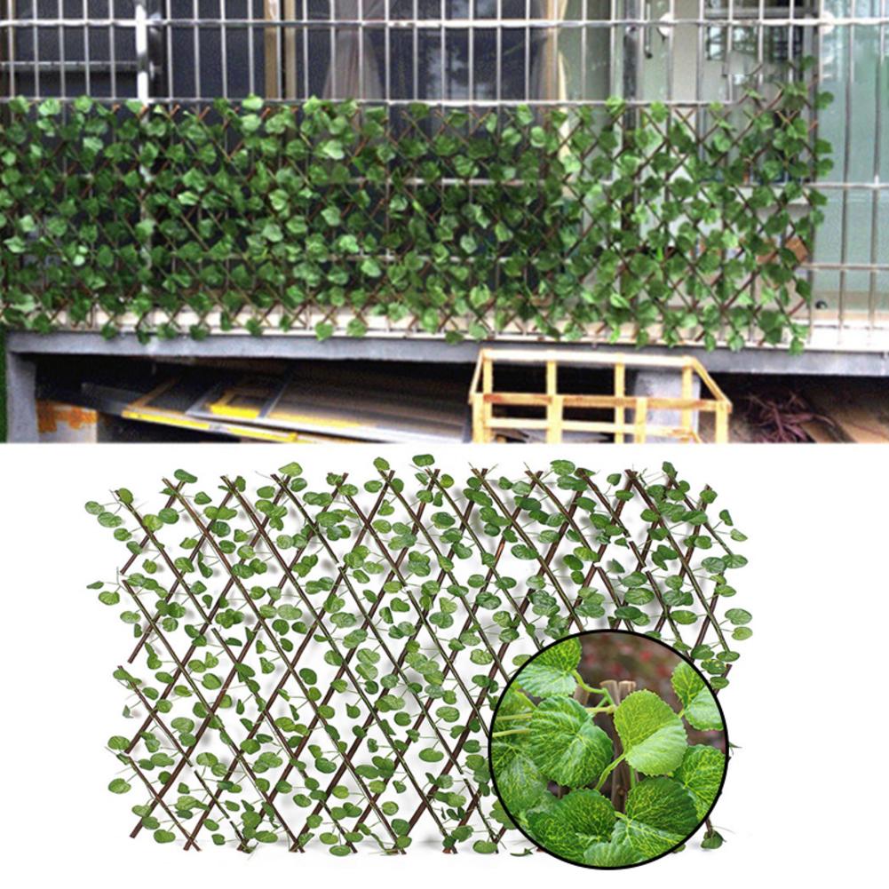 Artificial Rattan Garden Plant Fence Green Rattan ... – Grandado