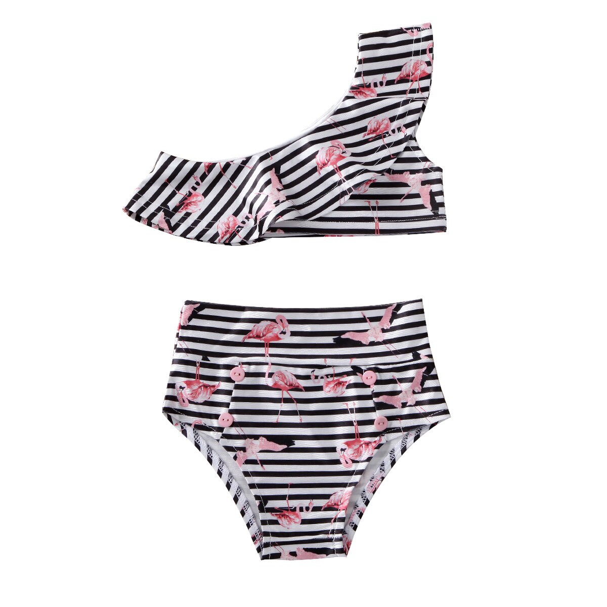 Summer Kids Girl Two-Piece Swimsuits Stripe Flamin... – Grandado