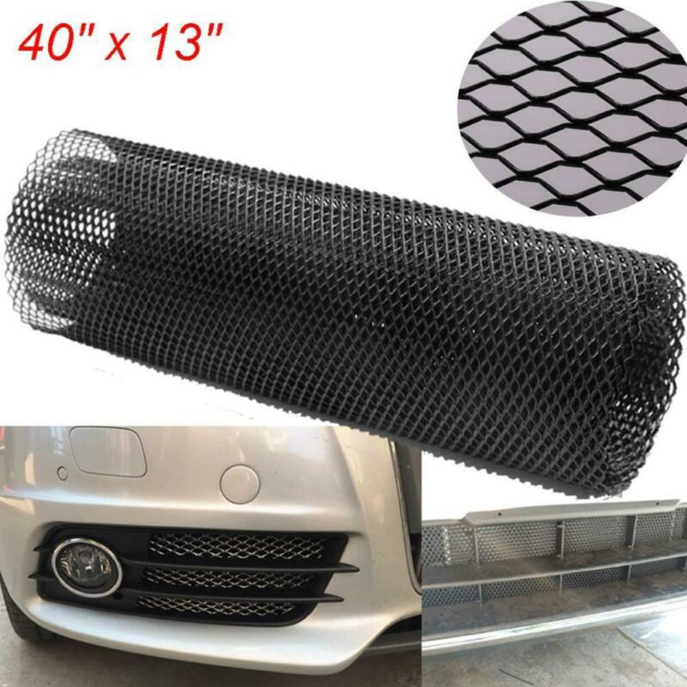 Black Car Diamond Grille Mesh Aluminum Alloy Front... – Vicedeal