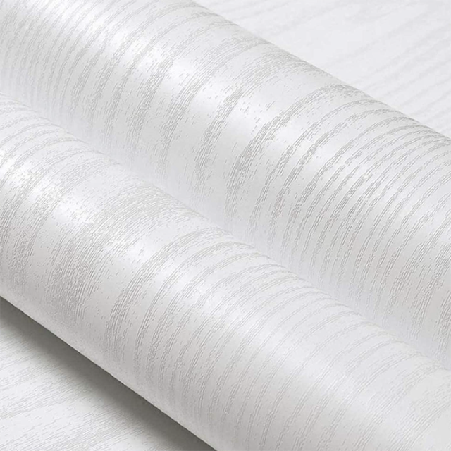 80Cm Matte Witte Korrel Hout Behang Geweven Vinyl ... – Vicedeal