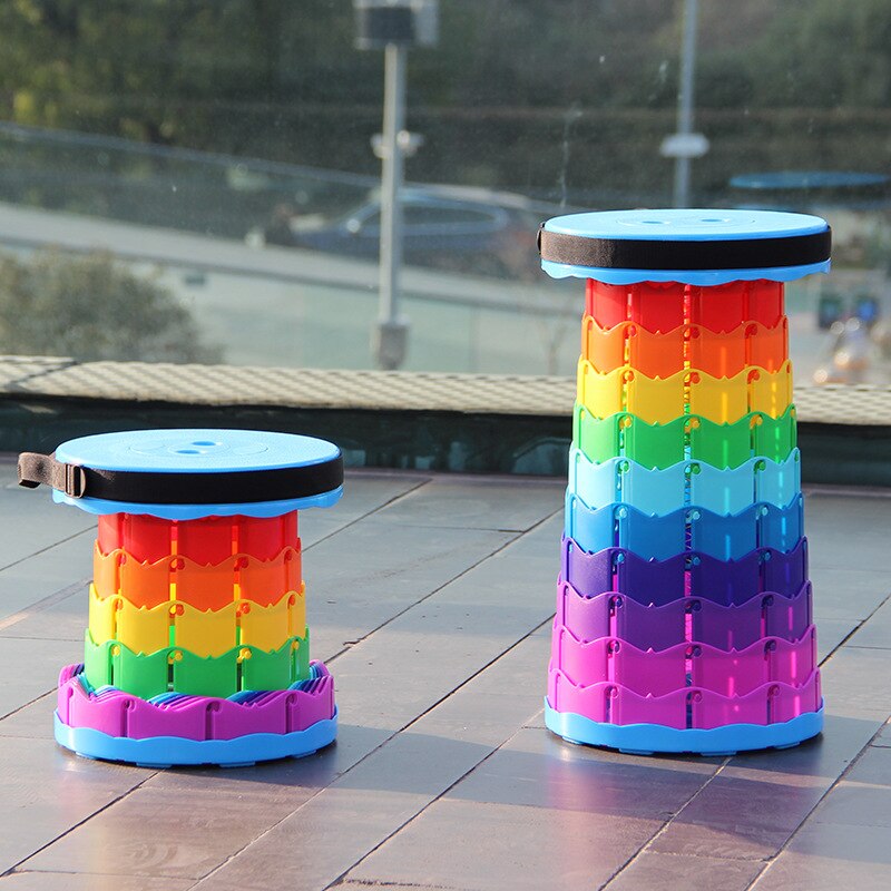 Outdoor Folding Rainbow Telescopic Stool, Portable... – Vicedeal