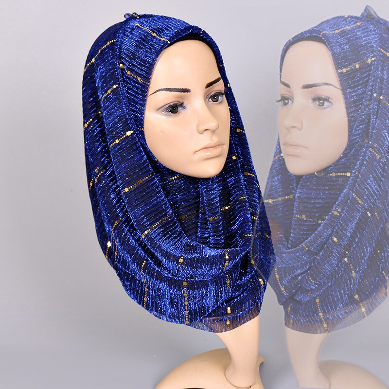 Women Faux Silk Solid Color Muslim Head Scarf Shaw... – Vicedeal