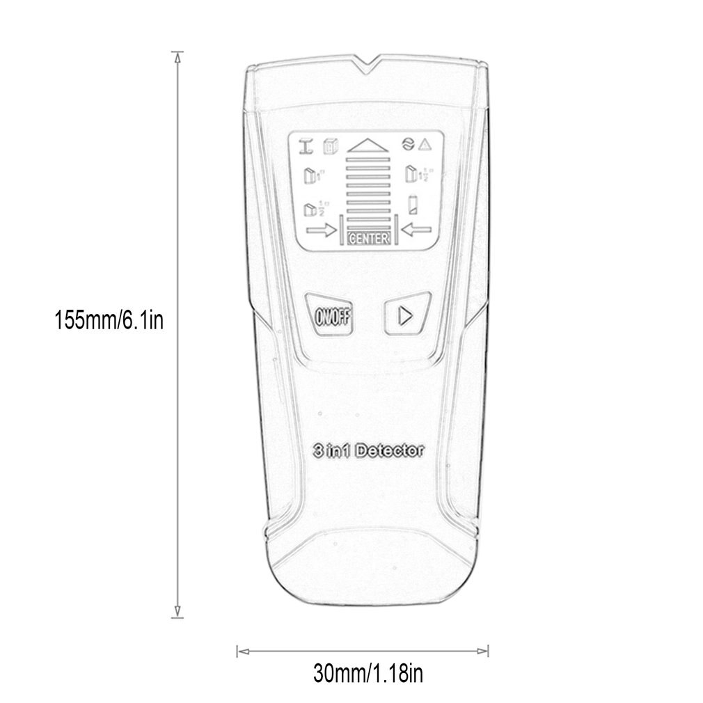 3 In 1 Metal Detector Find Metal Wood Studs AC Vol... – Grandado