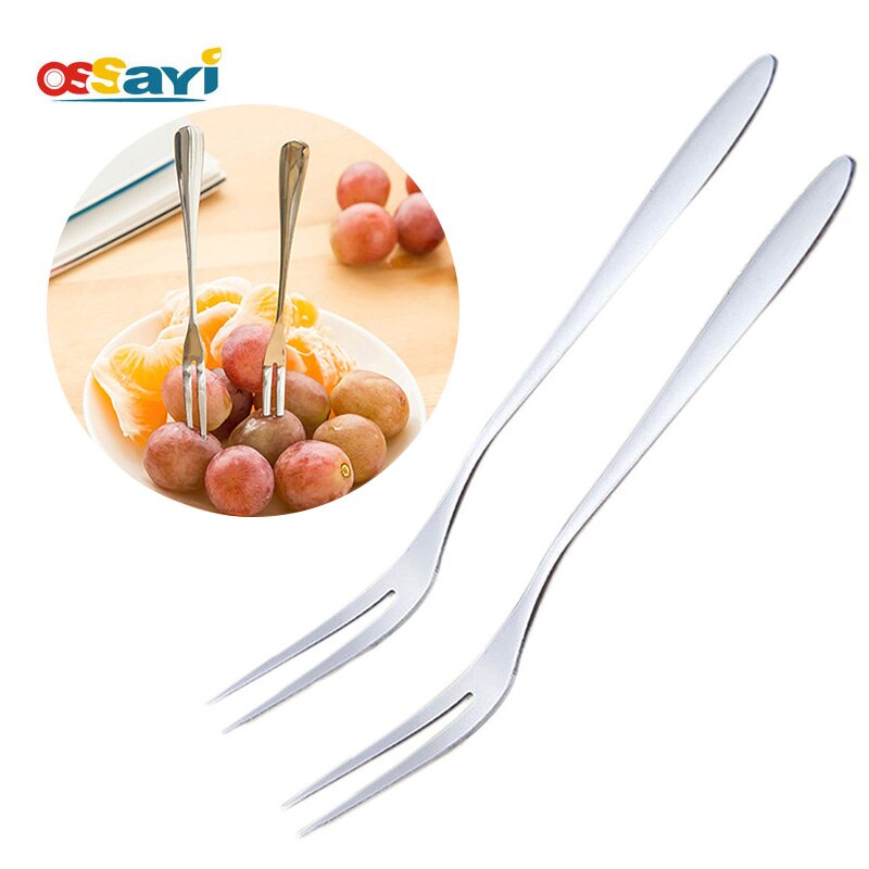 2Pcs Stainless Steel Salad Fruit Forks Two-Tine Fo... – Grandado