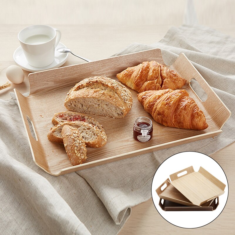 Wooden Bread Tray Square Cake Dessert Serving Plat... – Vicedeal