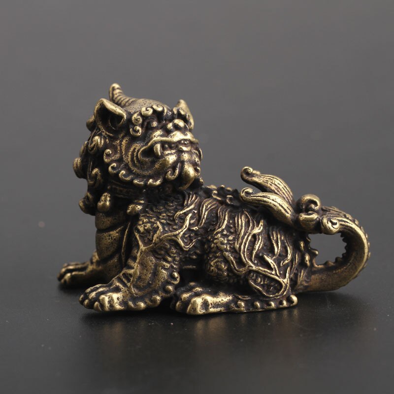 Antique Bronze Chinese Myth Beast Qi Lin Statue Mi... – Grandado