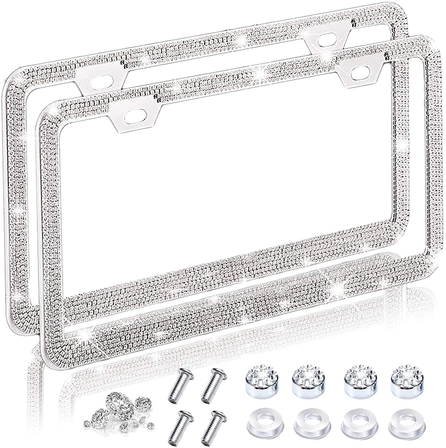 2x Bling Auto Nummerplaat Frames Voor Vrouwen Spar... – Grandado