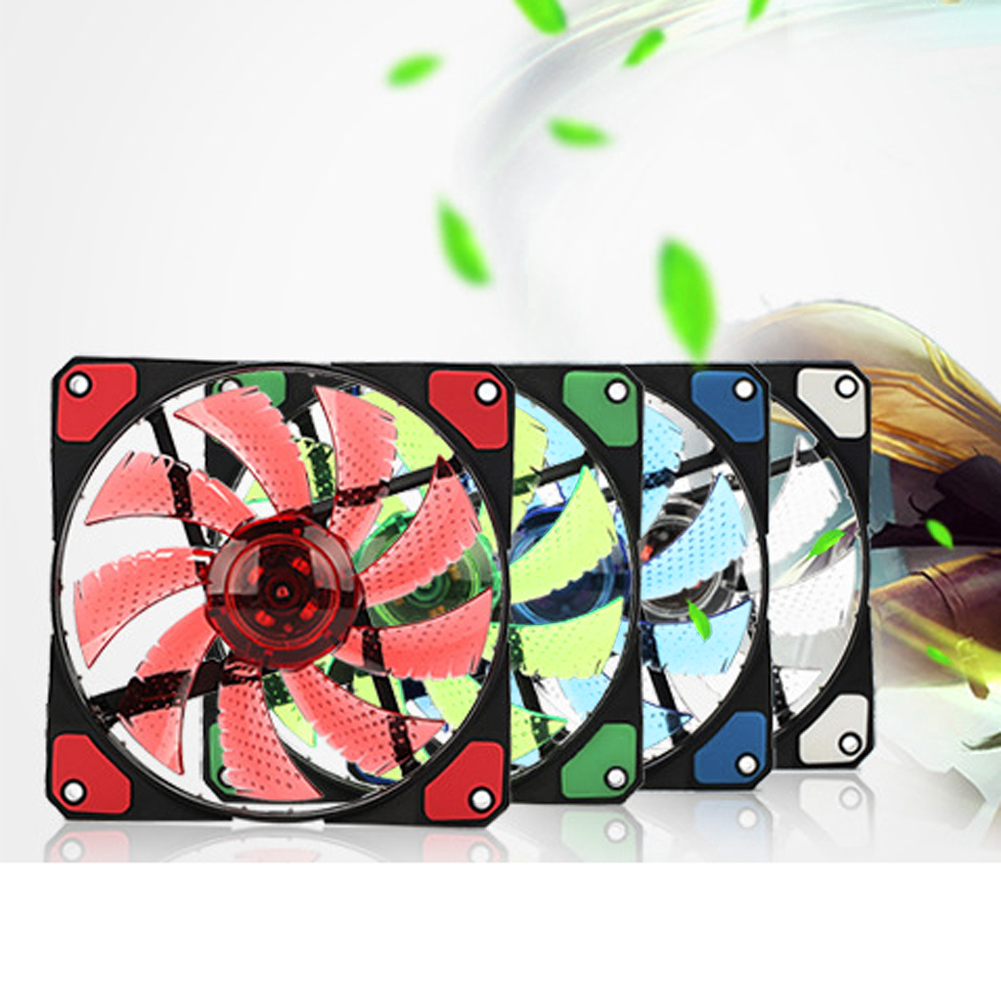 12V 15 LED Neon Light Radiator Cooling Fan Quite C... – Grandado