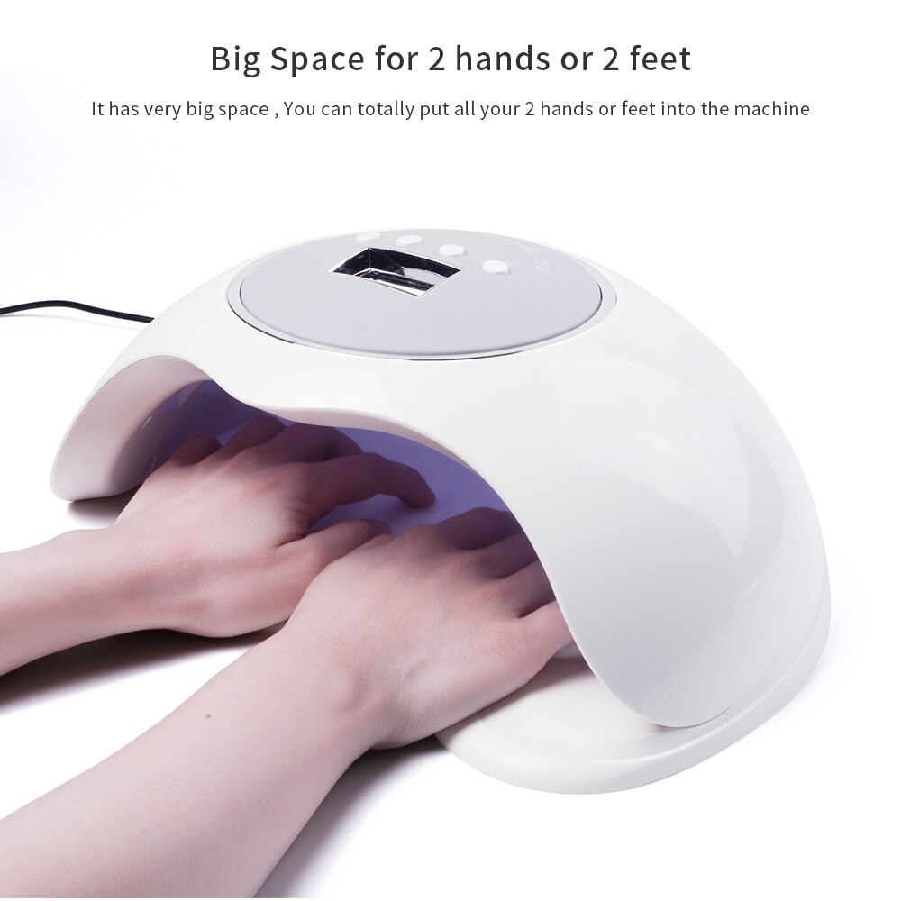 Big Space Nail Gels Dryer Lamp 72W Automatic Senso... – Vicedeal