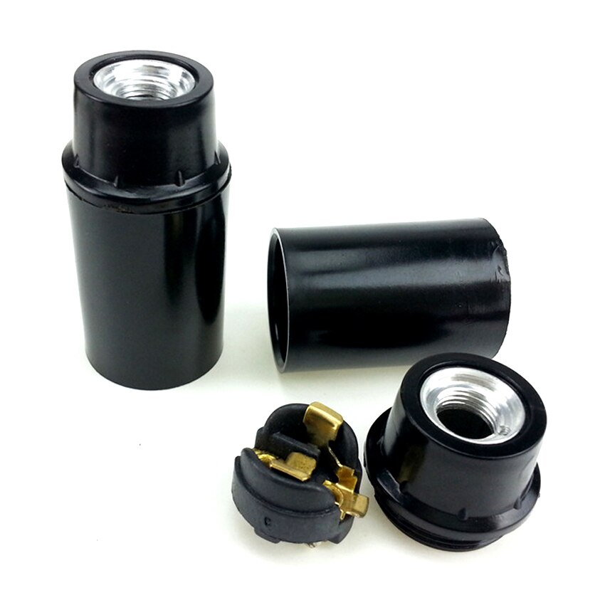 Black 4A CE Aluminum Bakelite E14 Screw Lampholder... – Vicedeal