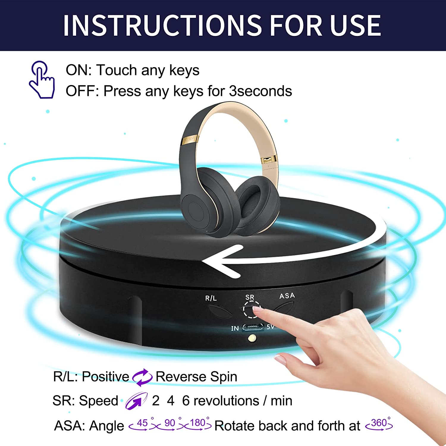 Rotating Display Stand 360 Degree Motorized Rotati... – Vicedeal