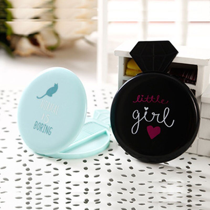 Girls Mini Compact Mirrors Cute Makeup Mirror With... – Grandado