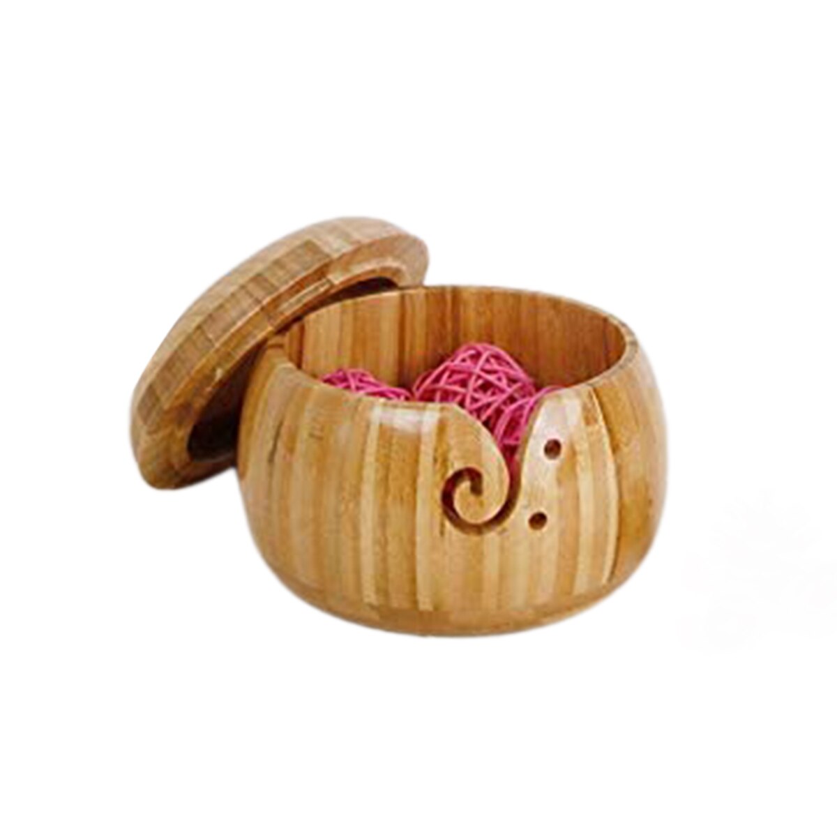 Nature Wool Bowl Handcrafted Round Woolen Yarn Bal... – Vicedeal