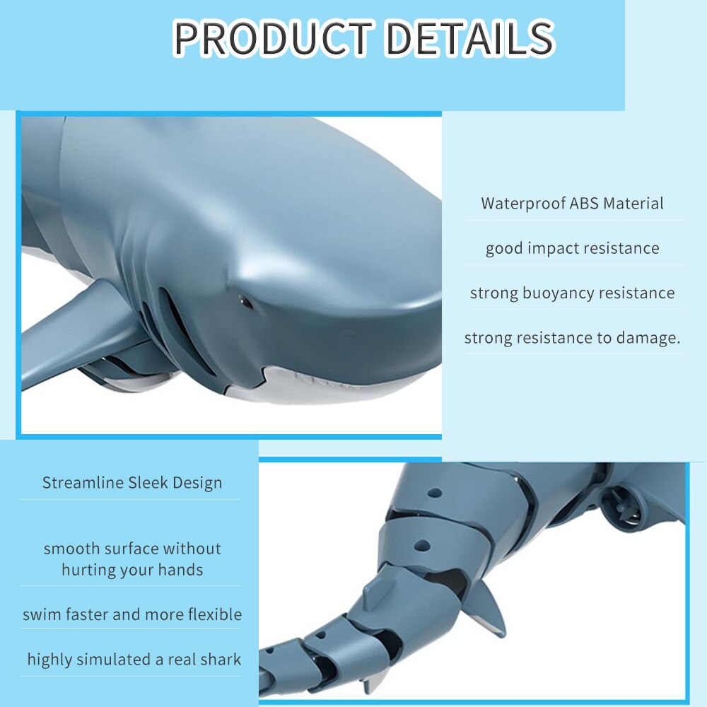 Remote Control Shark 2.4G Electric Simulation RC F... – Grandado