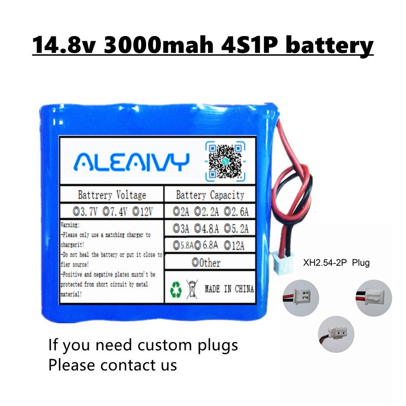 14.4v/14.8v 18650 3000mah 4S1P Lithium Battery Pac... – Grandado