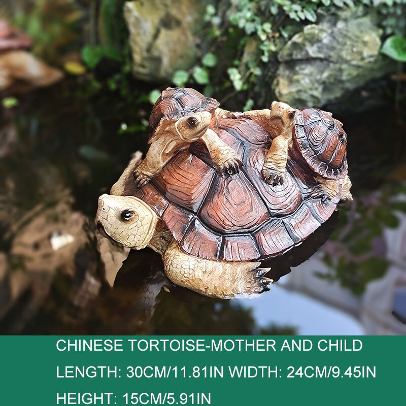 Simulation Floating Turtle Sculpture Ornaments Out... – Grandado