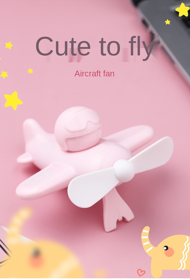Simple Airplane Fan Cute Handheld Airplane Electri... – Vicedeal