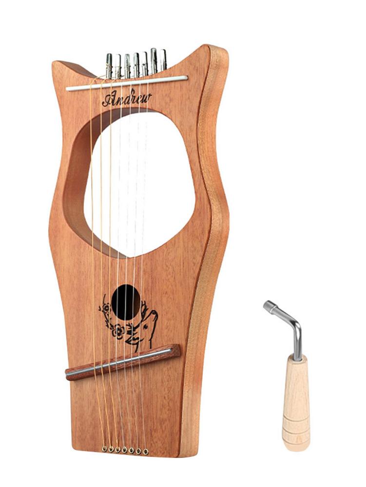 Mahogany Harp 7-string Harp Portable Lyre With Mat... – Vicedeal
