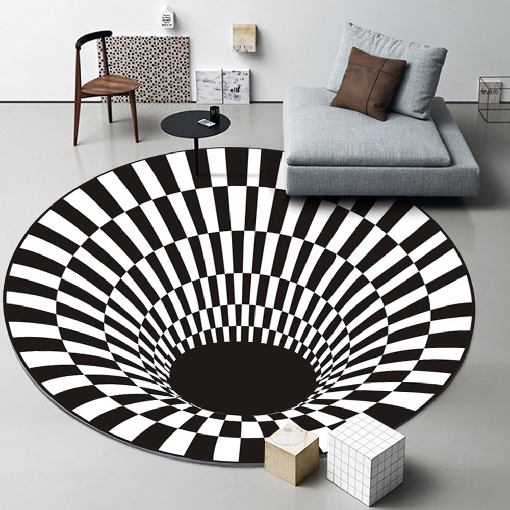 DIDIHOU 3D Vortex Illusion Rug Swirl Print Optical... – Grandado