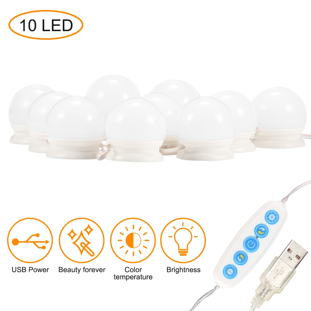 20* Glue Stickers Color Vanity Mirror Light Dimmin... – Grandado