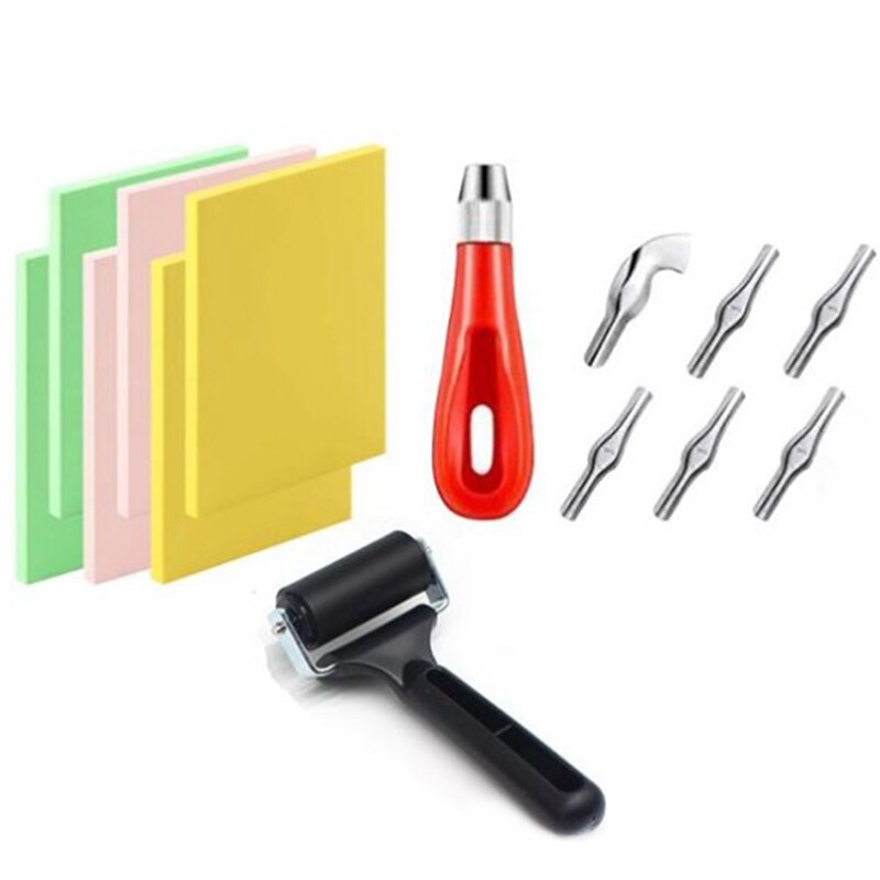 12Pcs Zachte Rubberen Carving Blokken Kit, Komt Vo... – Vicedeal