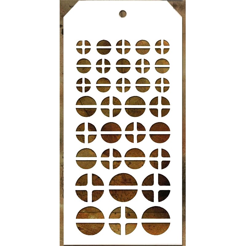Round Pattern Label Tag Plastic Stencil for Craft ... – Grandado
