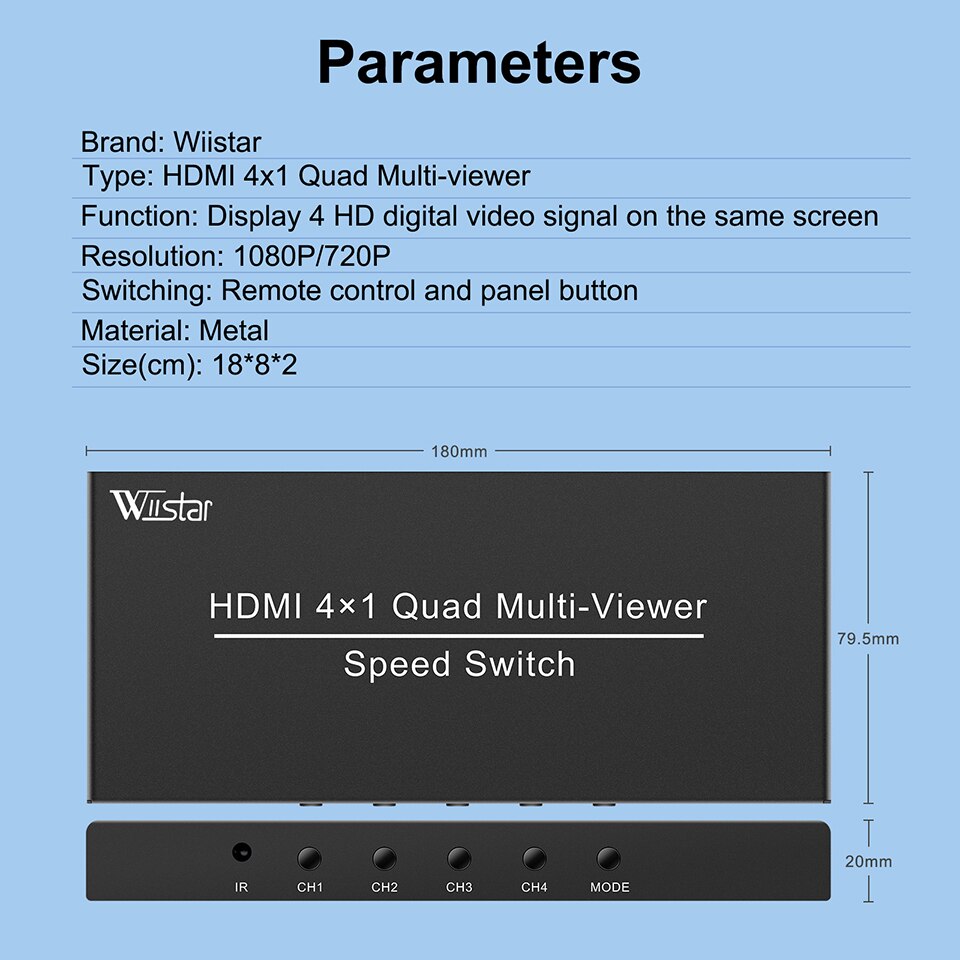 4X1 Hdmi Multi-Viewer Hd Quad Screen Multiviewer M... – Grandado