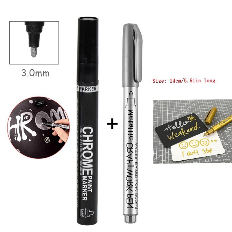 Haile Mirror Marker Liquid Pen Set,Silver Liquid M... – Vicedeal