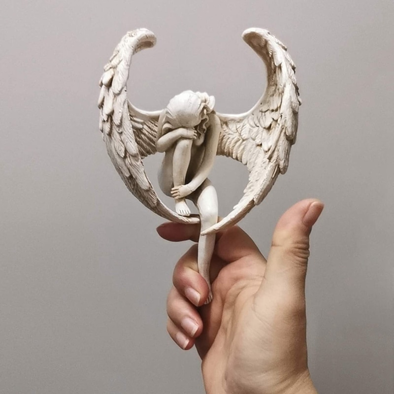 the Angel Statue Redemption Wings Angel Sculpture ... – Grandado