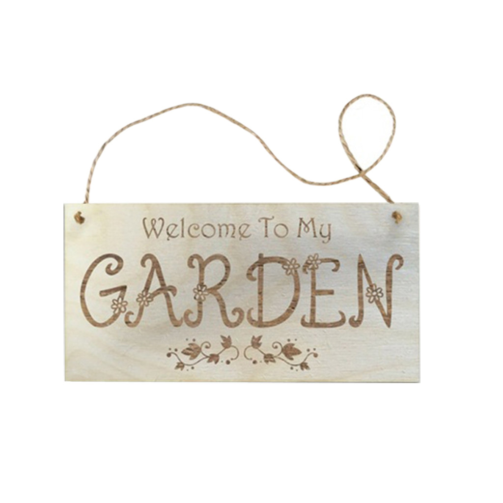 Garden Plaque Decoration 20X10cm Wood Plaque Sign ... – Grandado