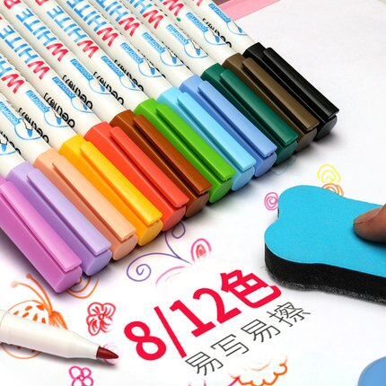 8 or 12 colors white board maker pen white board w... – Grandado