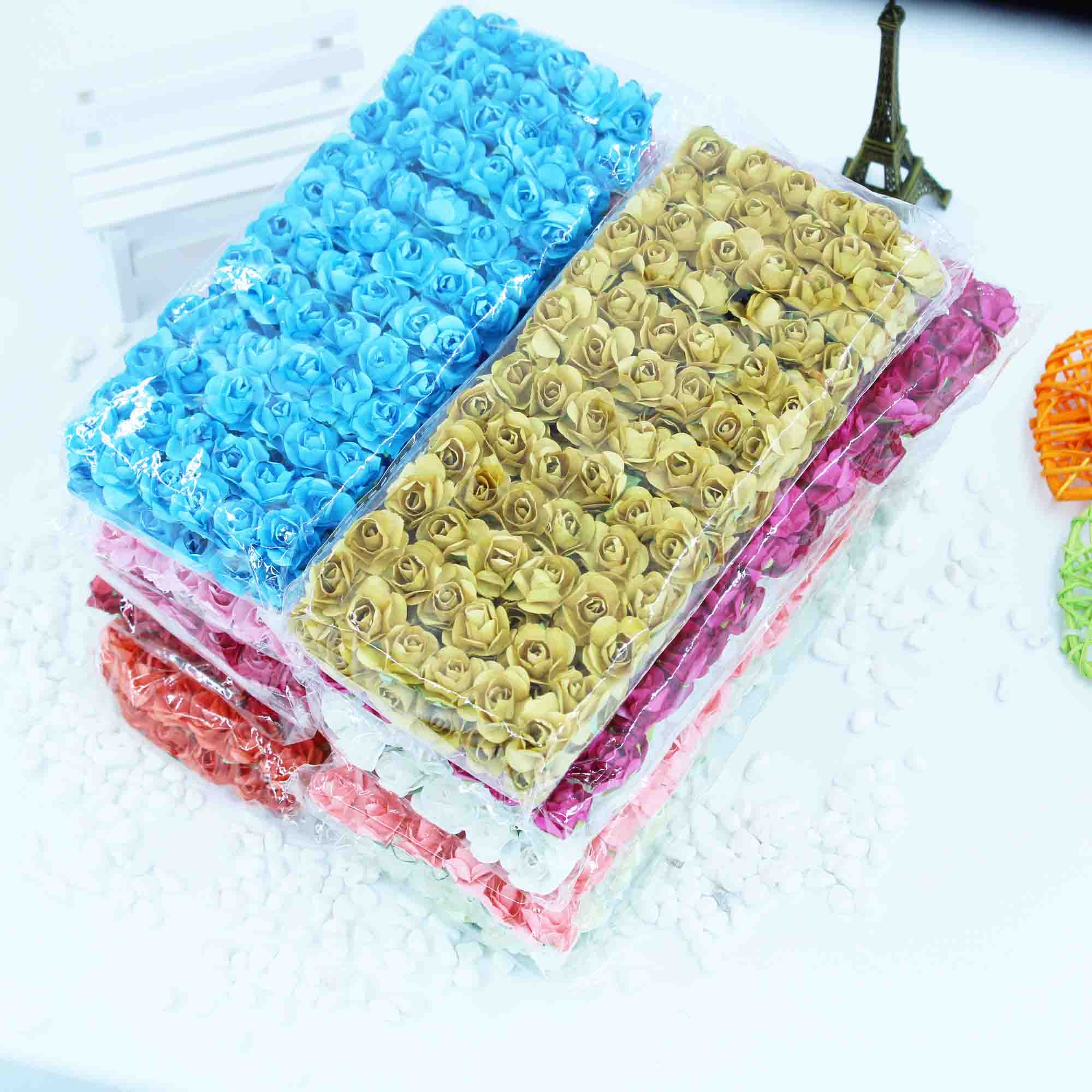 VINAMIT 144 mini cute pink paper handmade artifici... – Grandado