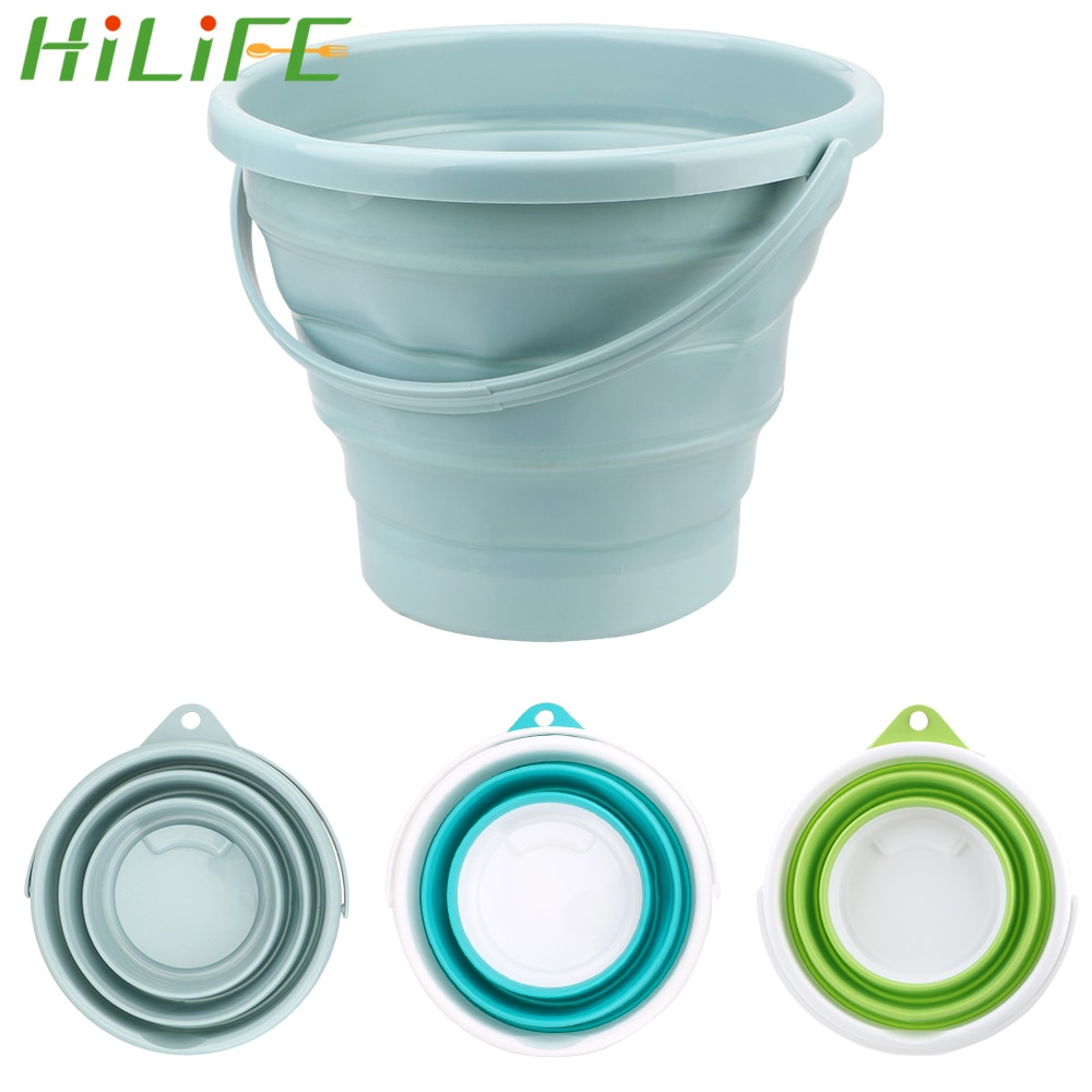 HILIFE 10L Folding Bucket Round Bathroom Kitchen C... – Vicedeal