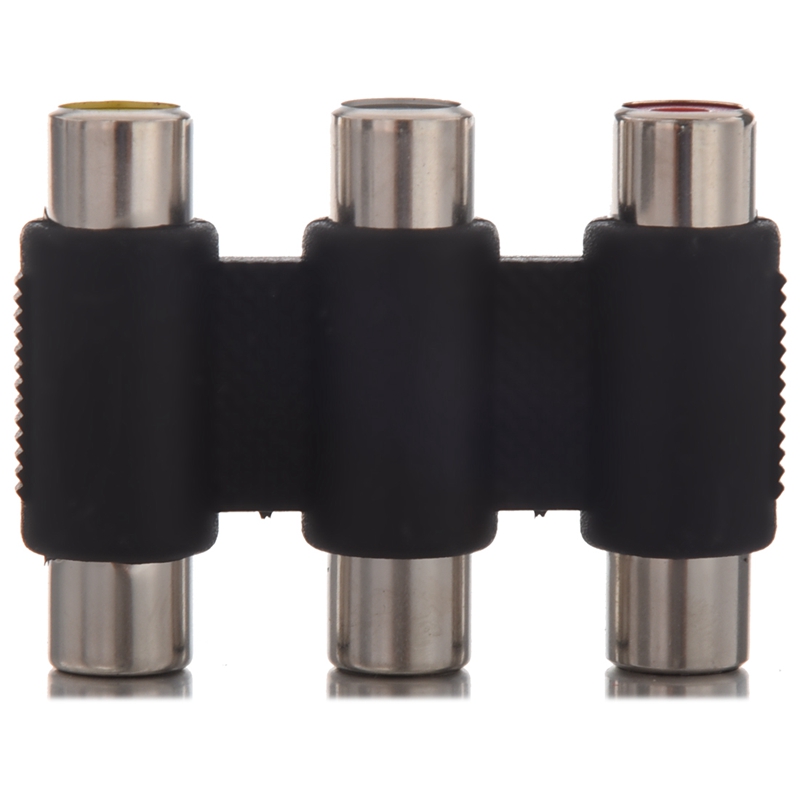 1 Pcs 3 RCA Phono Female Socket Coupler Extension ... – Grandado