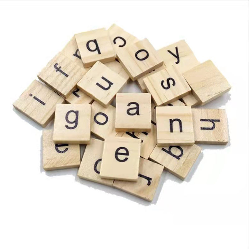 100Pcs Wooden Letter Set Alphabet Tiles Toys Handc... – Grandado