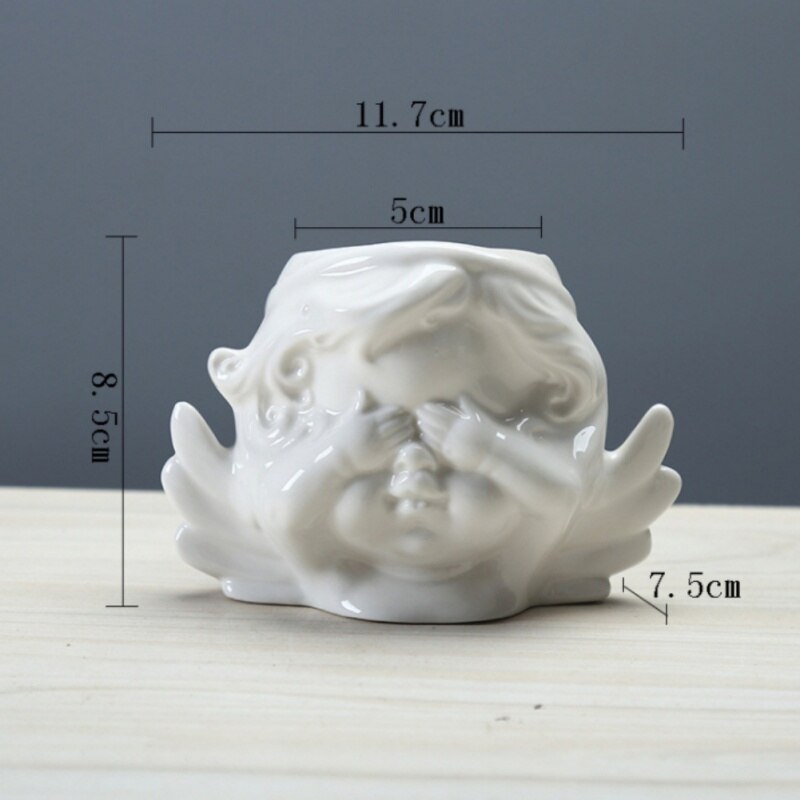 Ceramic Cherub Planter Decor Angel Succulent Flowe... – Grandado