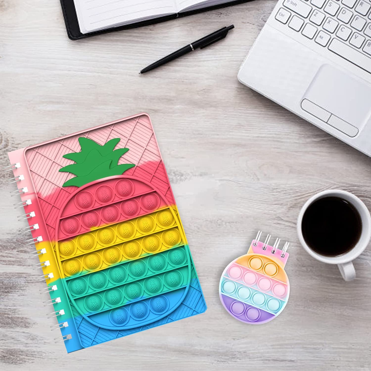 Popit Notebooks Pineapple Fidget Spiral Notebook P... – Vicedeal