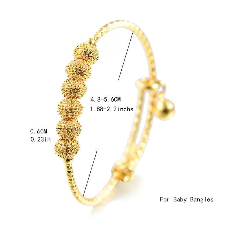 18k Gold Color Bangles For Baby Child Kids Ethiopi... – Grandado