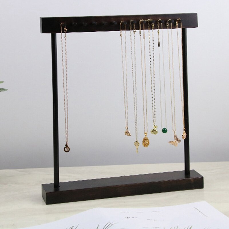 Hout Steen Sieraden Display Houder Oorbellen Ketti... – Grandado