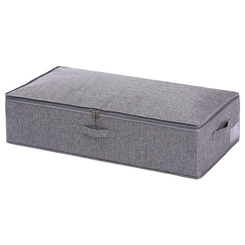 Cotton Linen Under Bed Storage Box Foldable Quilt ... – Grandado