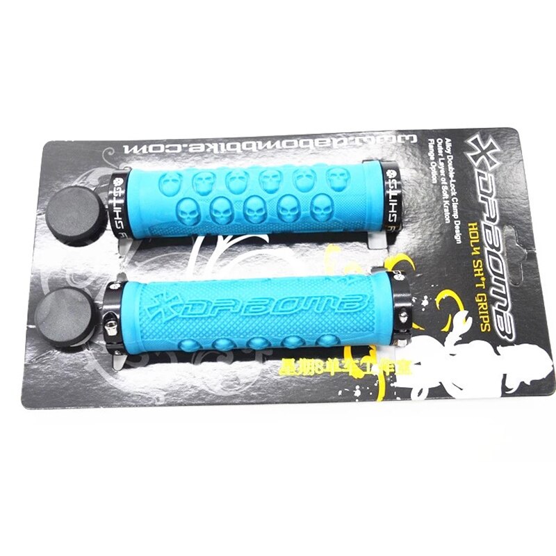 Skull TPR Rubber grip Double Lock-on MTB Fixed Gea... – Grandado