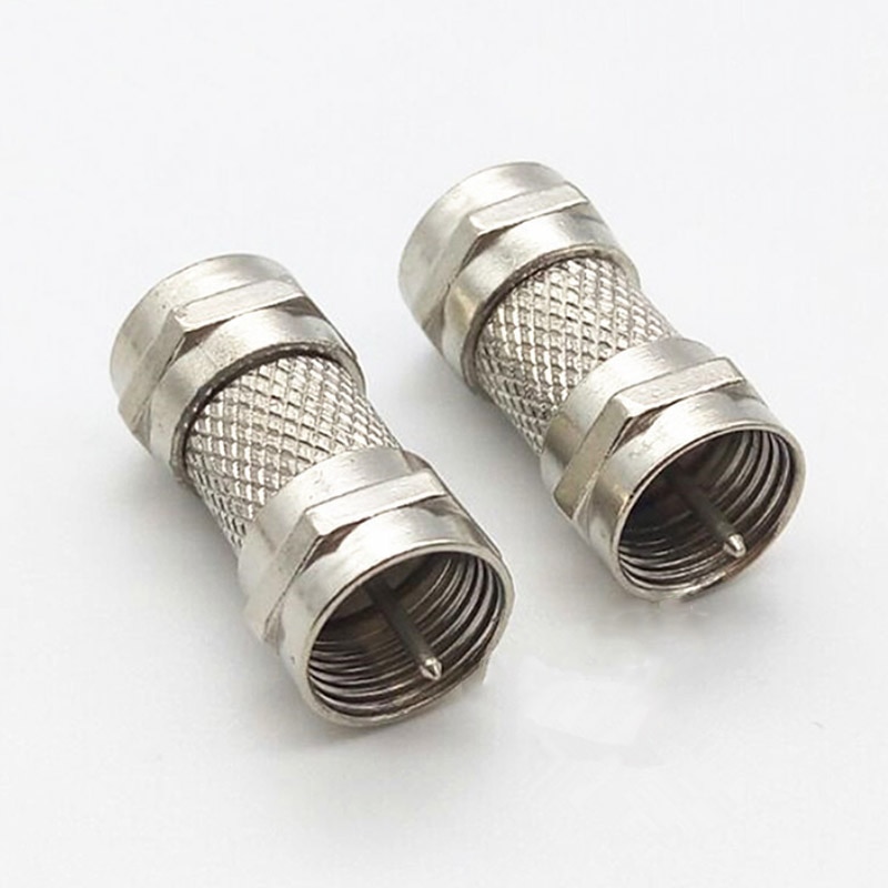 5pcs Silver Zinc Alloy F Type Male Plug Connector ... – Vicedeal