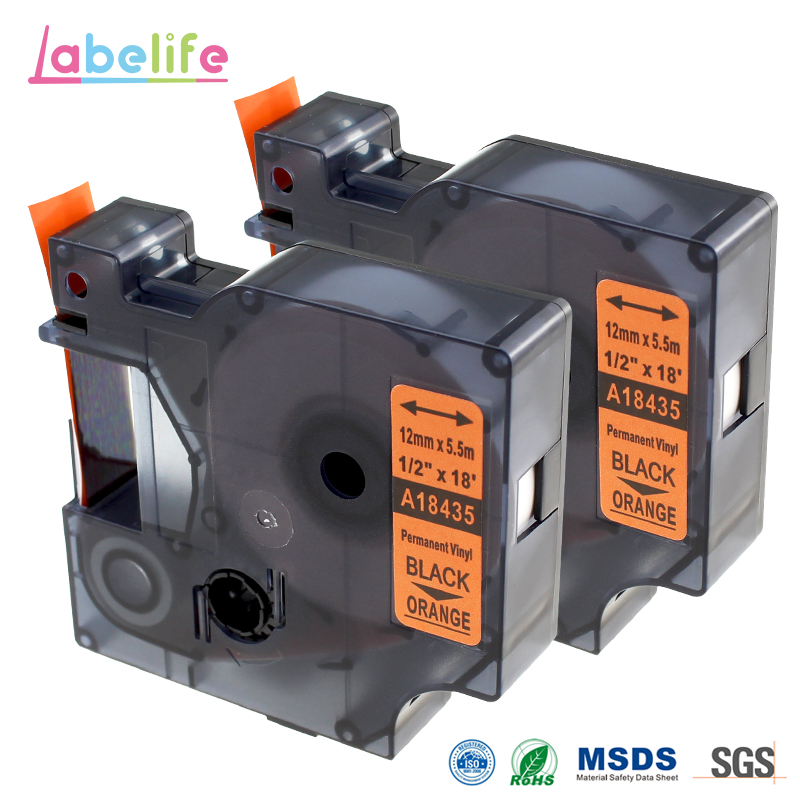 Labelife 2 Pack 18435 Voor Dymo Rhino Ind Vinyl Et... – Vicedeal