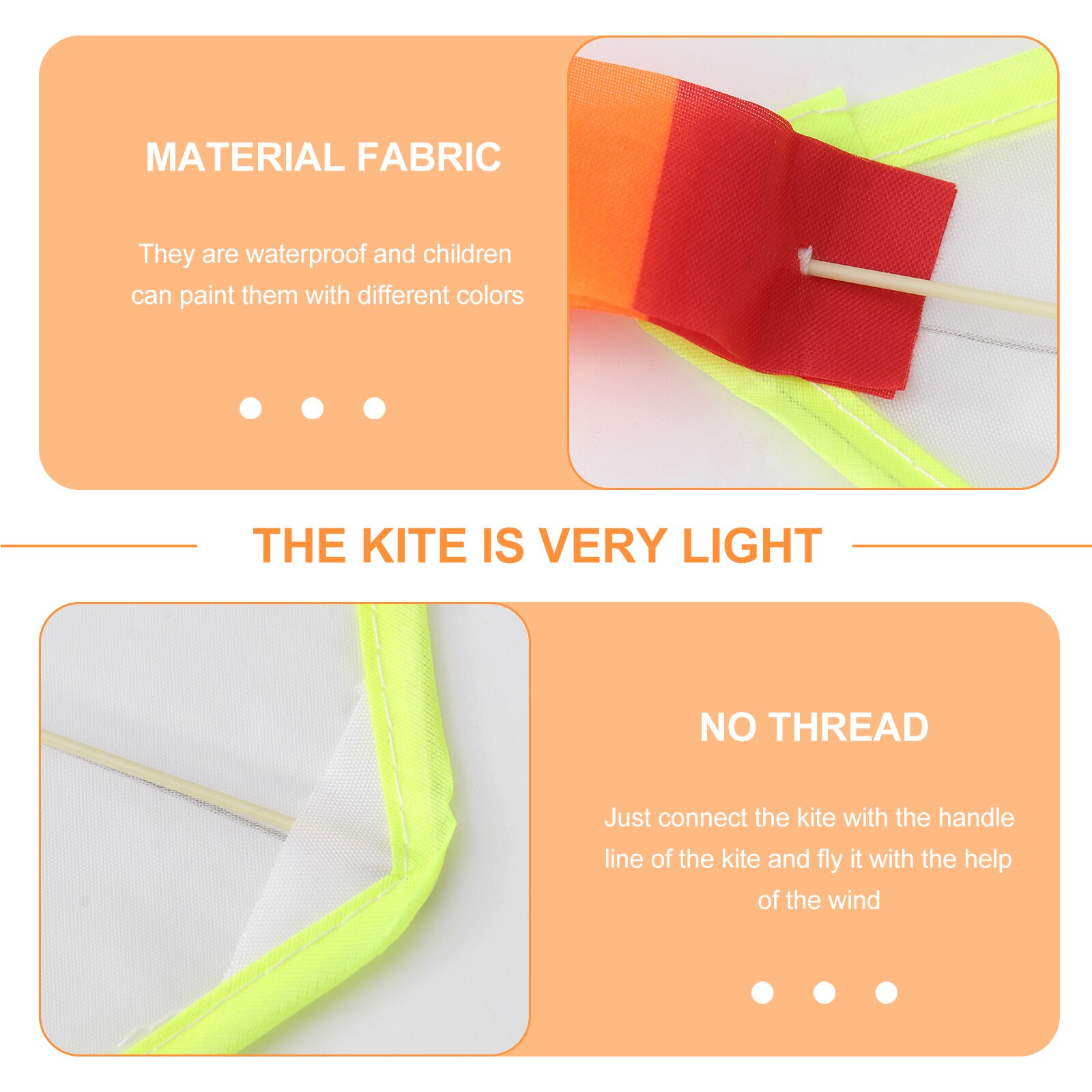 3 Sets DIY Easy to Fly Long Tail Kites Painting Bl... – Vicedeal