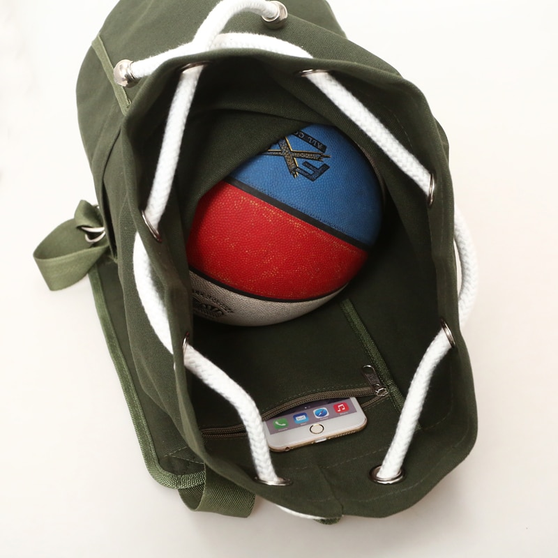 Outdoor Sport Basketball Bag Canvas Large Capacity... – Vicedeal