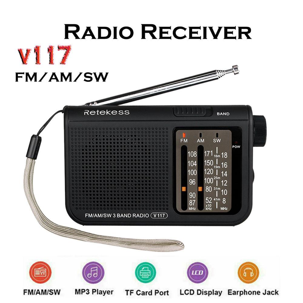 V117 Portable 3 Band Radio AM FM Small Emergency T... – Grandado