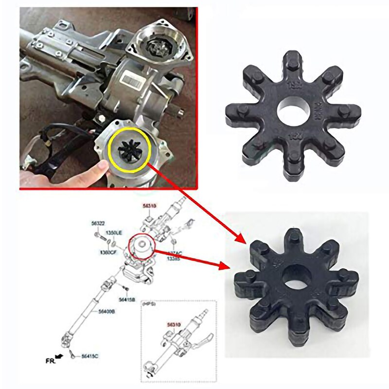10Pcs Flexible Couplings Steering Couplers 56315-2... – Grandado
